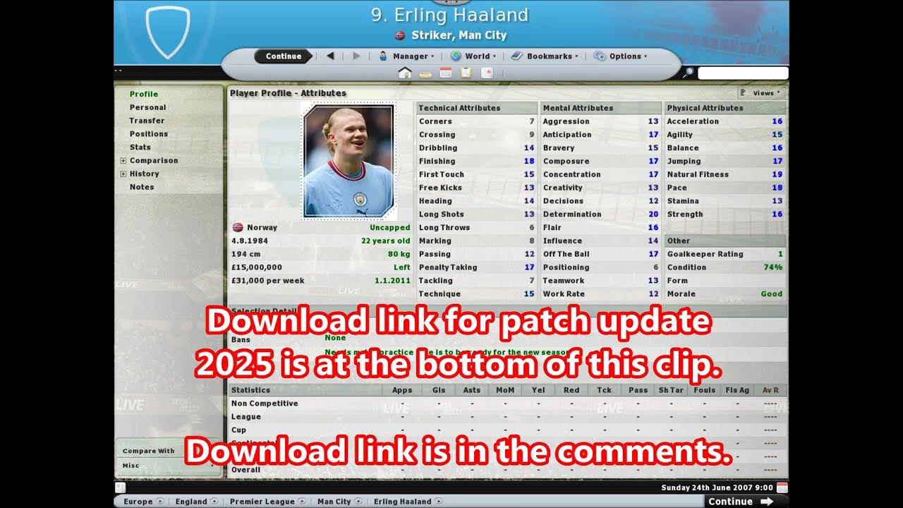 FM2008 Update 2025 Update Season 2024-2025 (Update 14 League) Download FREE - YouTube