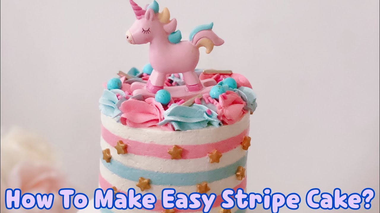 How To Make Stripe Cake? #stripecake #cakedecorating - YouTube