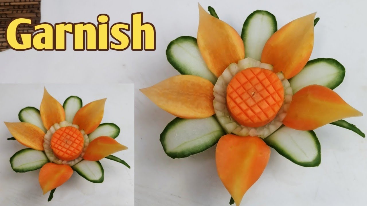 GARNISH BUNGA WORTEL TIMUN, BAGUS UNTUK HIASAN TUMPENG ‼️ HOW TO MAKE VEGETABLE FLOWER GARNISH ...