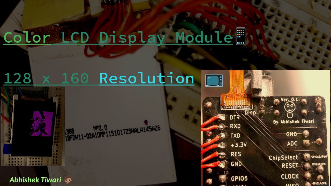 Lcd Color Display Module Custom PCB | 128 x 160 | Esp32 | Esp12S ...