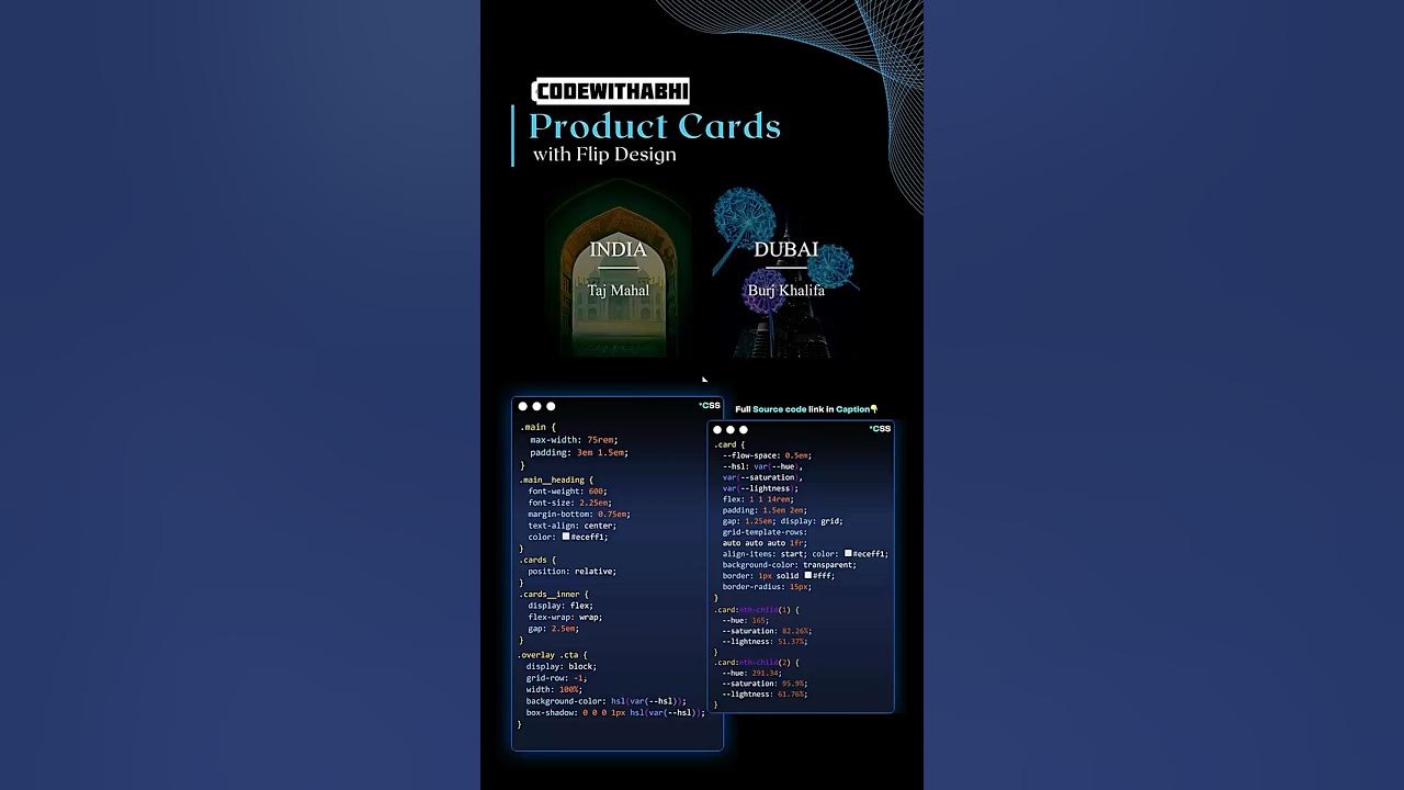 Create product card with flip design #css3 #shorts #shortvideo #viralshort #webdesign #webdev ...
