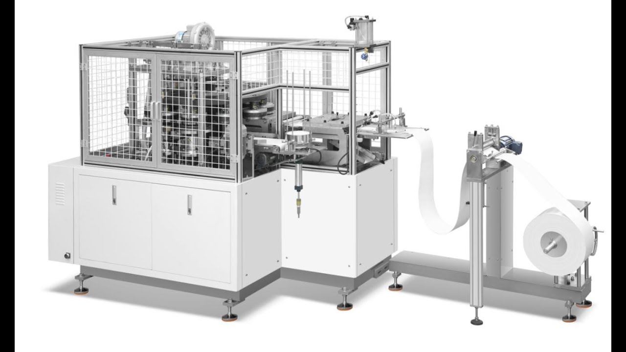 Single layer Automatic Paper cup paper cover lid machine - YouTube