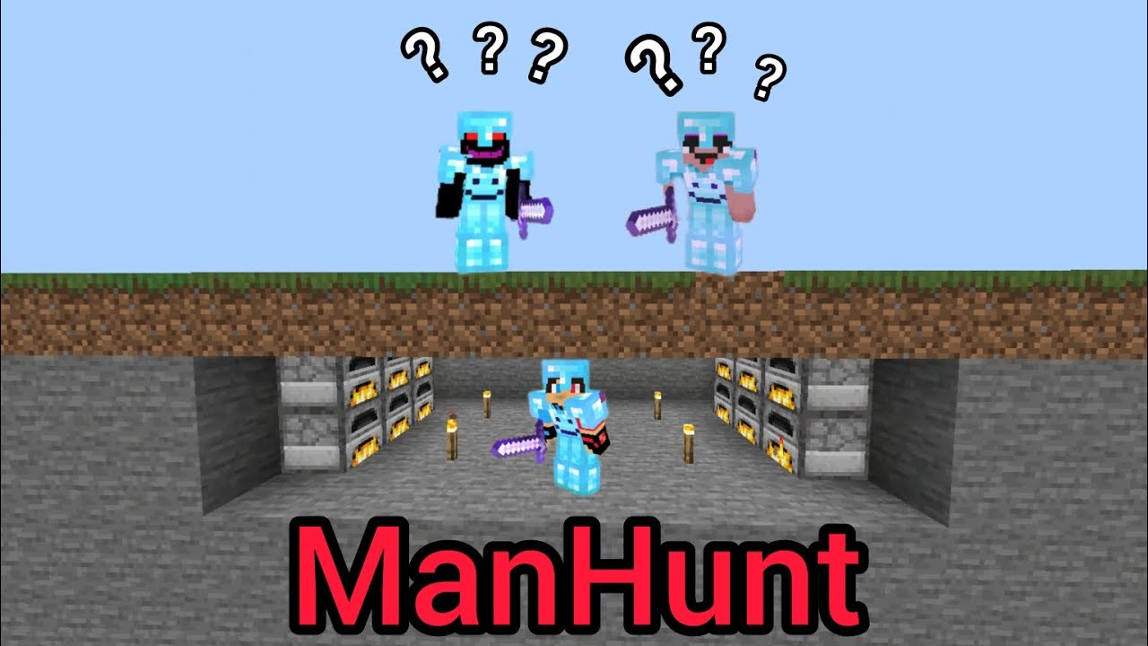 Minecraft ManHunt 1V2 - YouTube