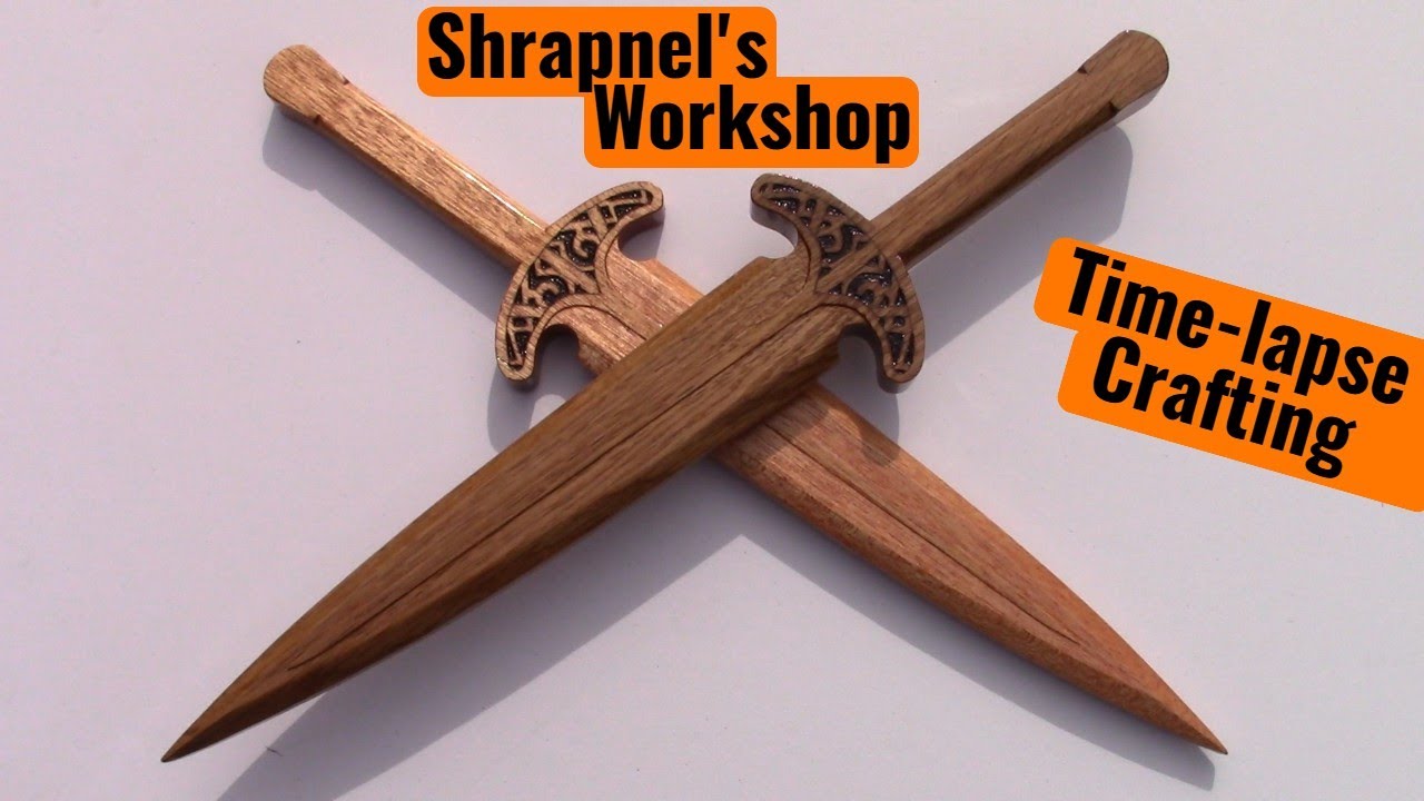 Skyrim steel dagger style - Oak dagger (Time-lapse Crafting) - YouTube