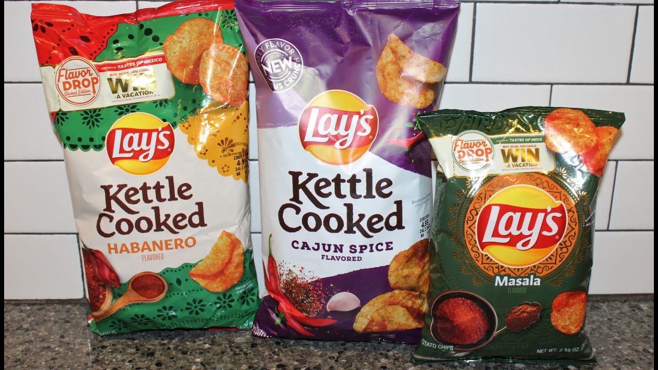 Lay’s Potato Chips: Habanero, Cajun Spice & Masala Review - YouTube