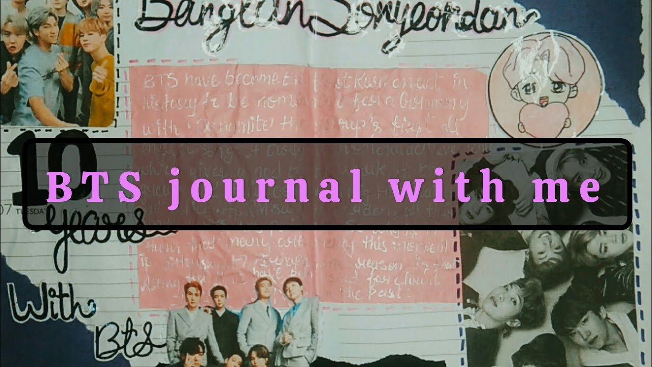 BTS 10th anniversary journal 💜/ BTS craft / BTS journal with me/ paper ...