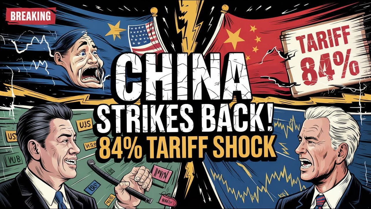 China Hits Back with 84% Tariff on US Goods as Markets Fall 🇨🇳📉🇺🇸 - YouTube