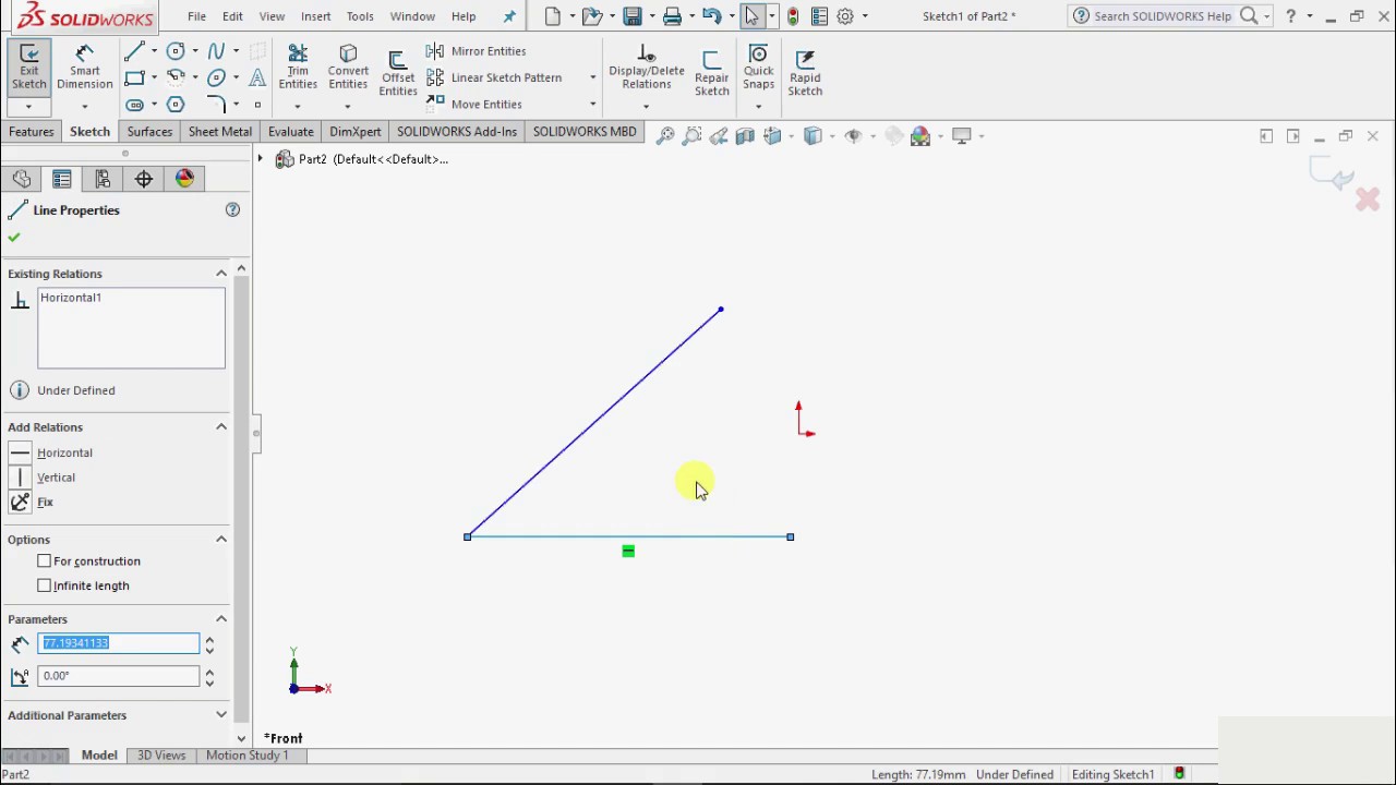 Geometric Relations Manual - Solid Works Tutorial - YouTube