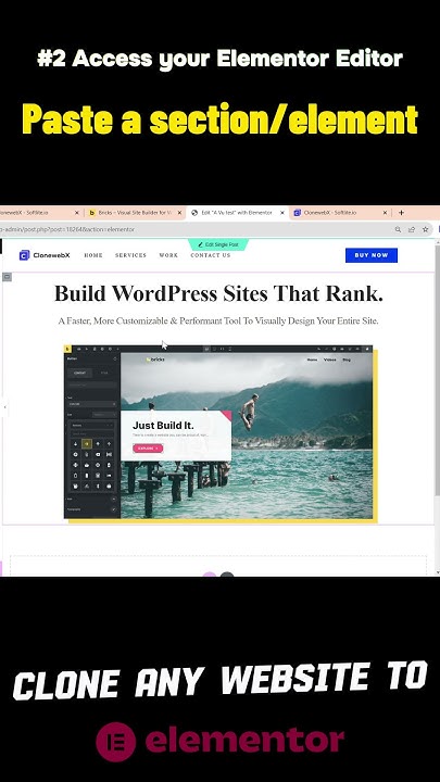 How to clone any website to Elementor Builder - YouTube