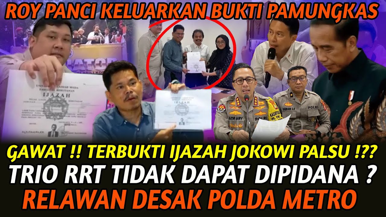 GEGER ! ROY SURYO TUNJUKKAN BUKTI BARU "IJAZAH JOKOWI PALSU" ? TRIO RRT ...