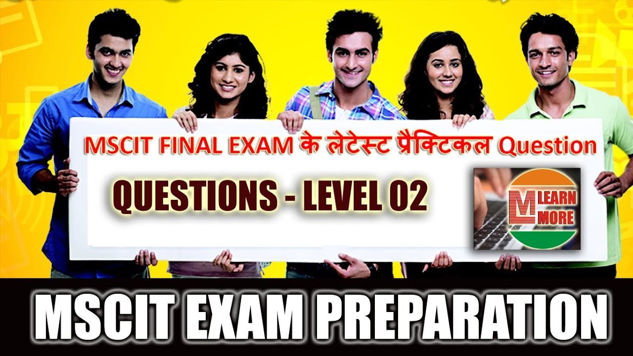 MS-CIT EXAM LATEST PRACTICAL QUESTIONS - YouTube