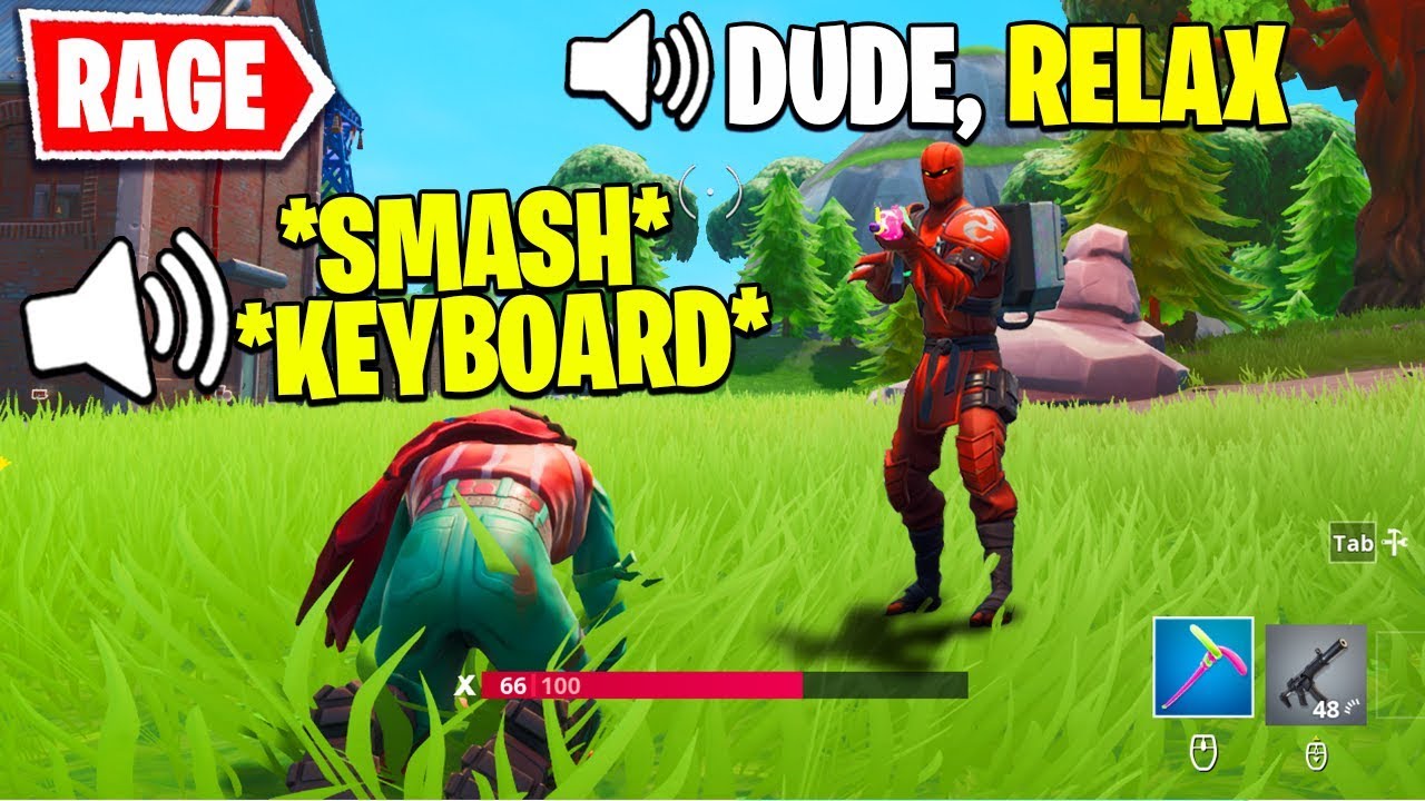 I Pretended to RAGE and BREAK My Computer in Fortnite - YouTube