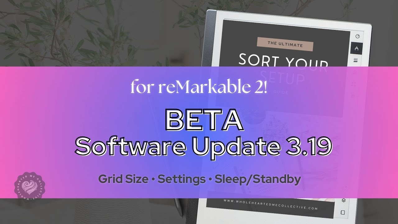 Beta Software Update 3.19 reMarkable 2 - YouTube