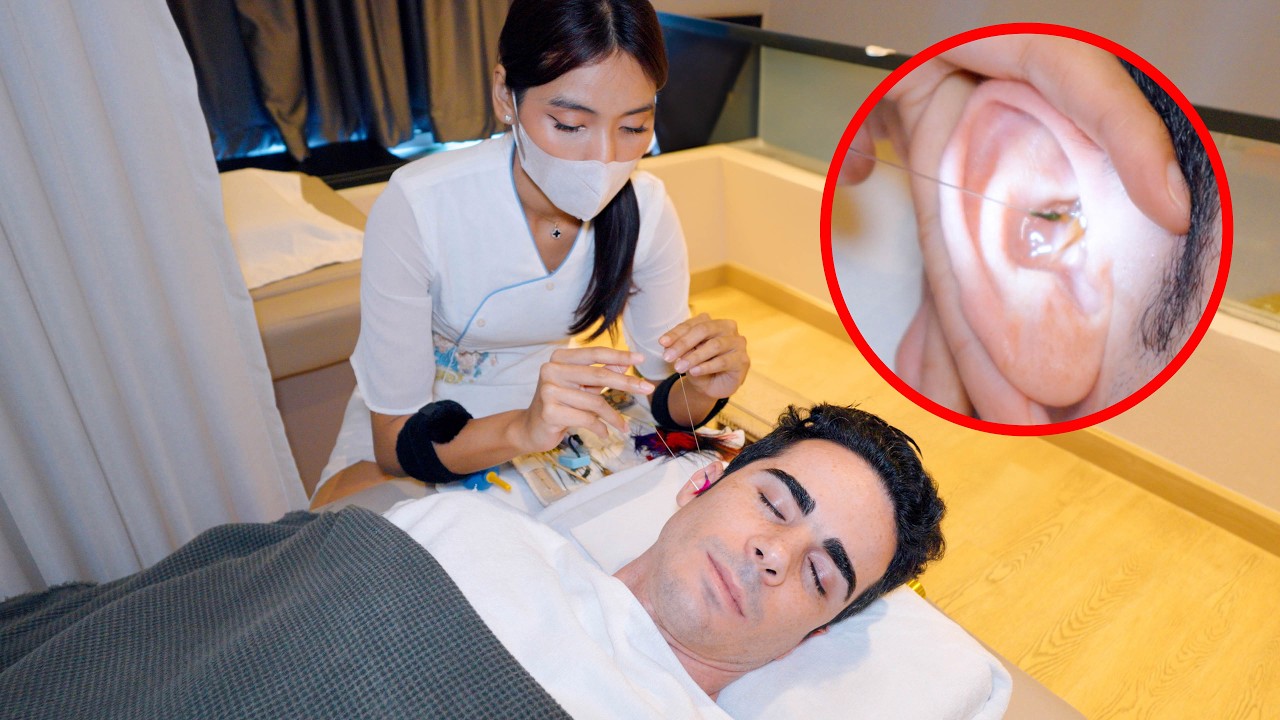 ASMR: Traditional Ear Cleaning with Water, Massage and Headspa - YouTube