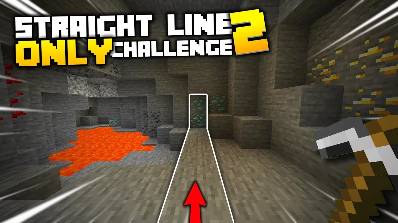 Minecraft, but I Can Only Walk in a Straight Line... AGAIN (#2) - YouTube