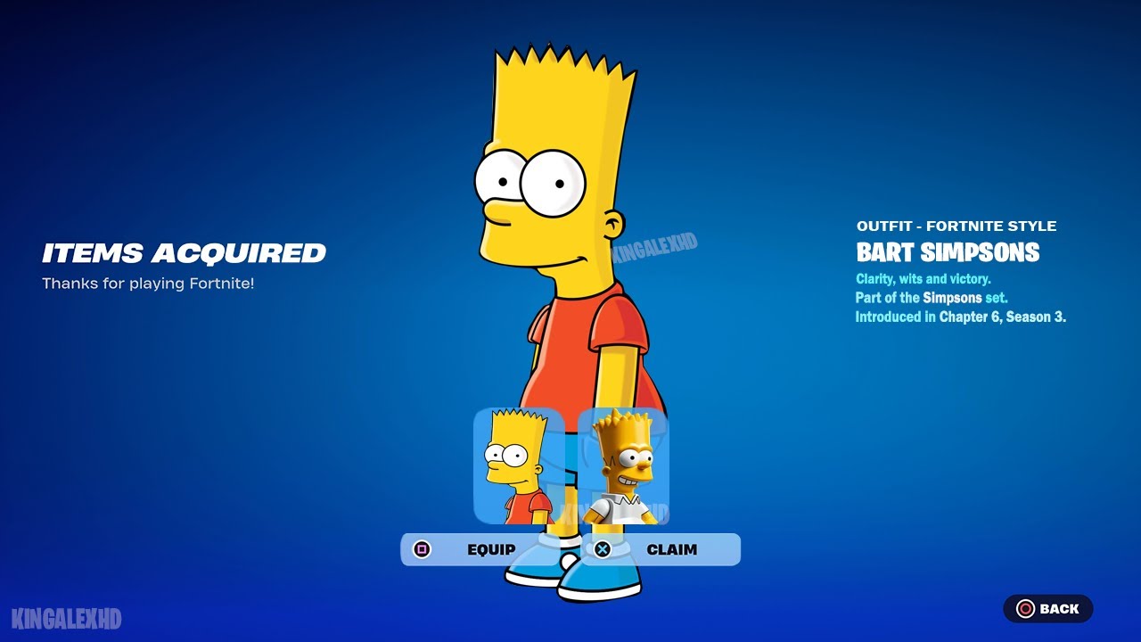 How To Get Bart Simpson Skin for FREE In Fortnite! (Unlocked LEGO Bart ...