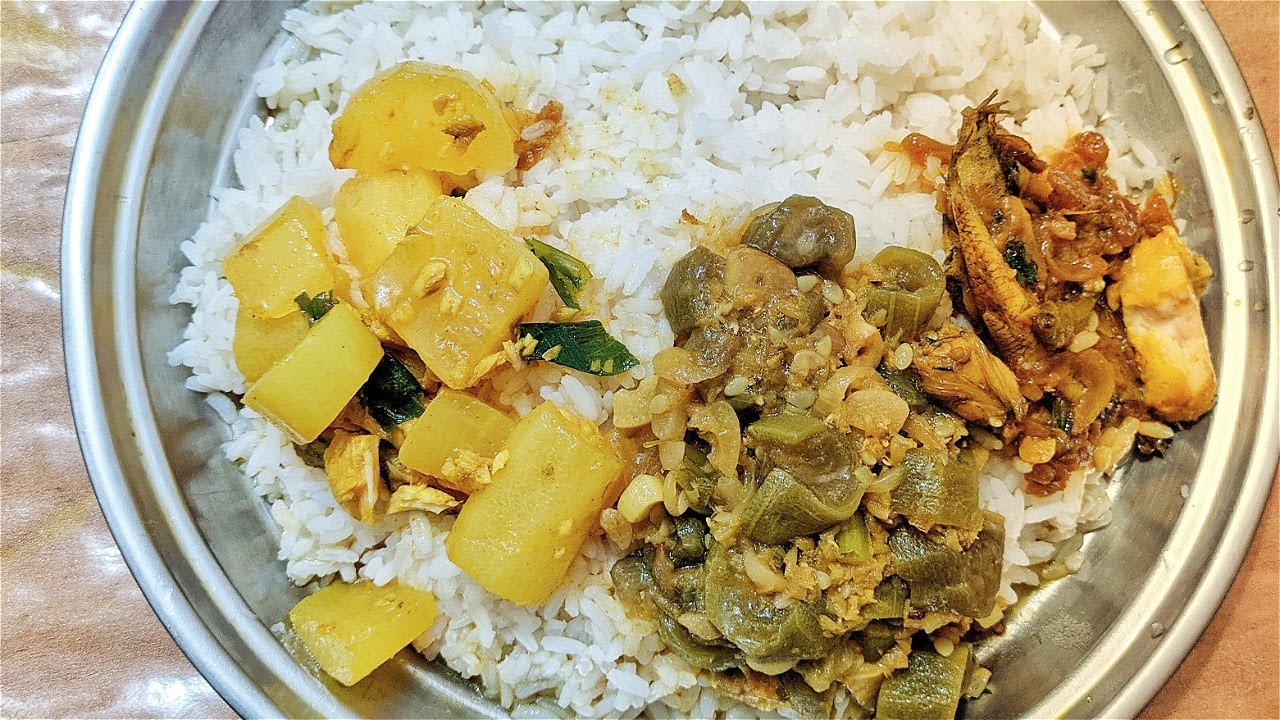 SMALL FISH CURRY || VEGETABLE CURRY || DUNDUL DAL WITH WHITE RICE ...