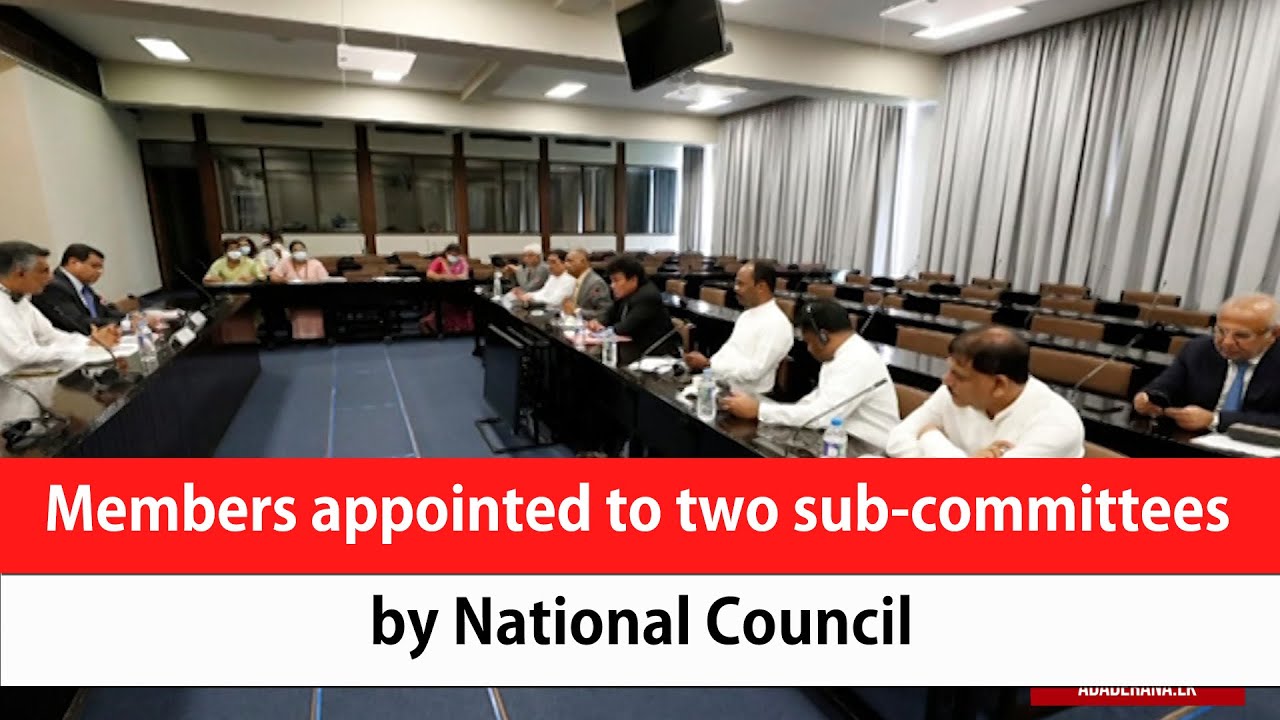 Members appointed to two sub-committees by National Council (English ...