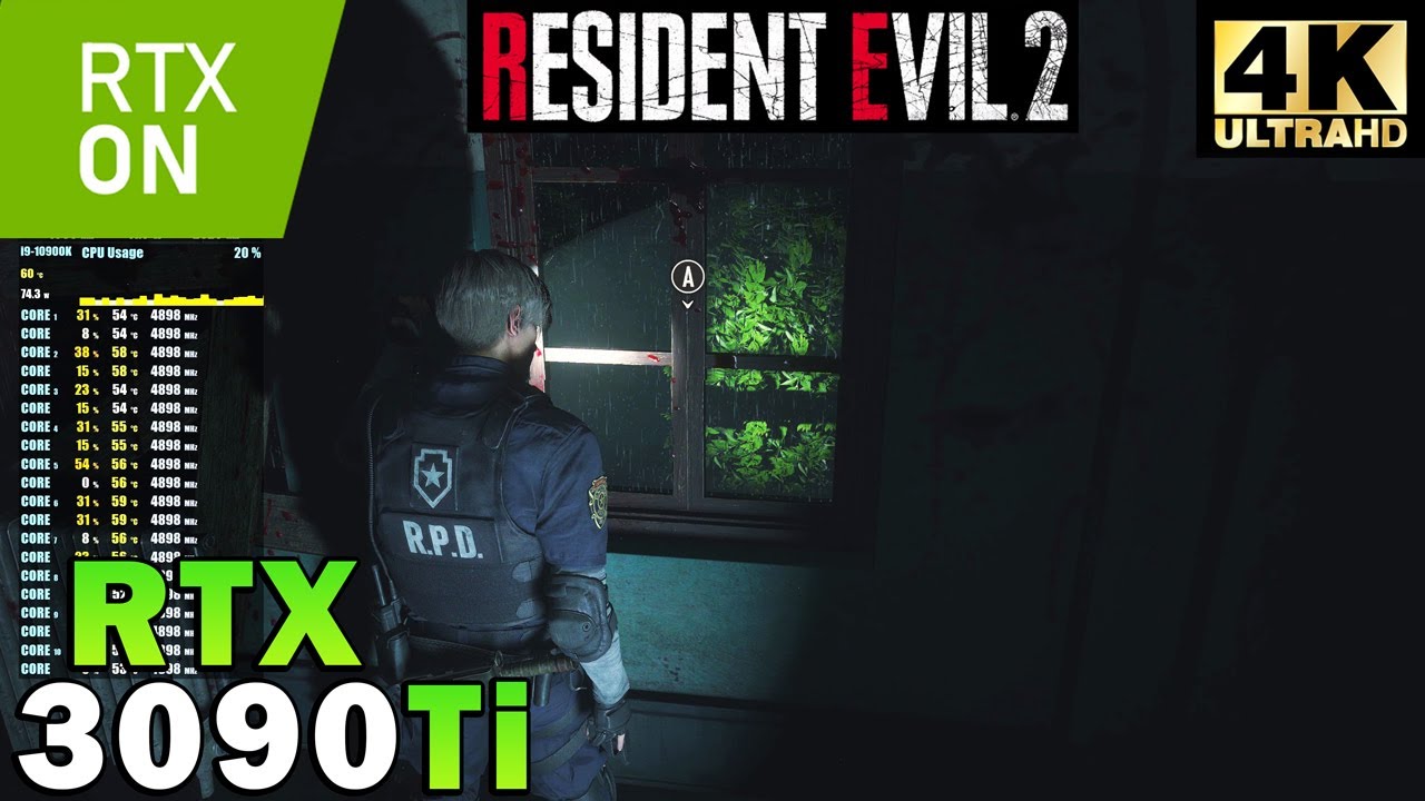 Resident Evil 2 4K | Ray Tracing | RTX 3090 Ti | i9 10900K | Max ...
