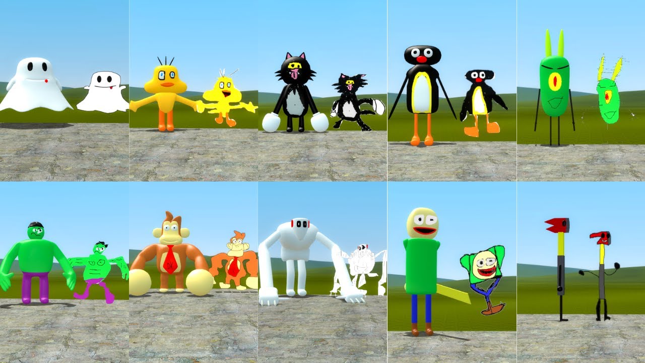 NEW 3D MEMES NEXTBOTS V7 Vs 2D MEMES IN Garry's Mod - YouTube