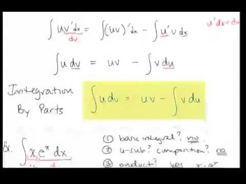 Calc II Lesson 10 Integration by Parts - YouTube