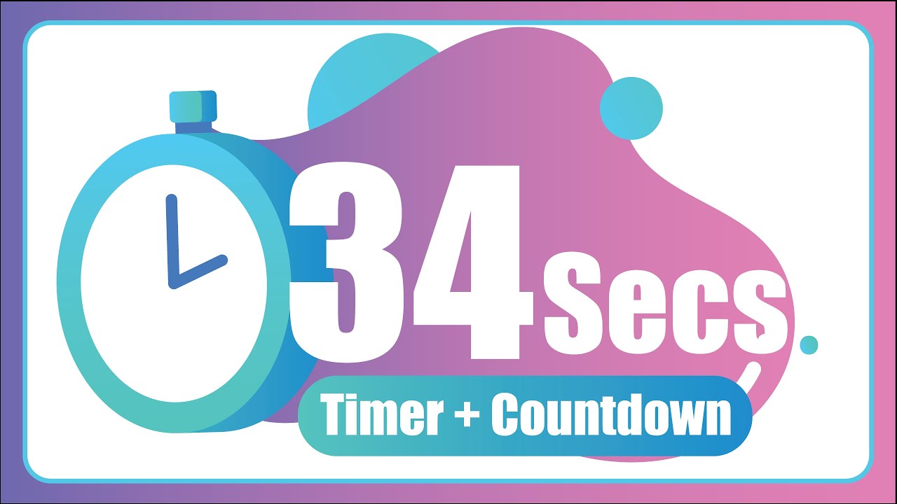 34 Seconds countdown Timer ⏱ with Alarm 🚨 (The Moments) - YouTube