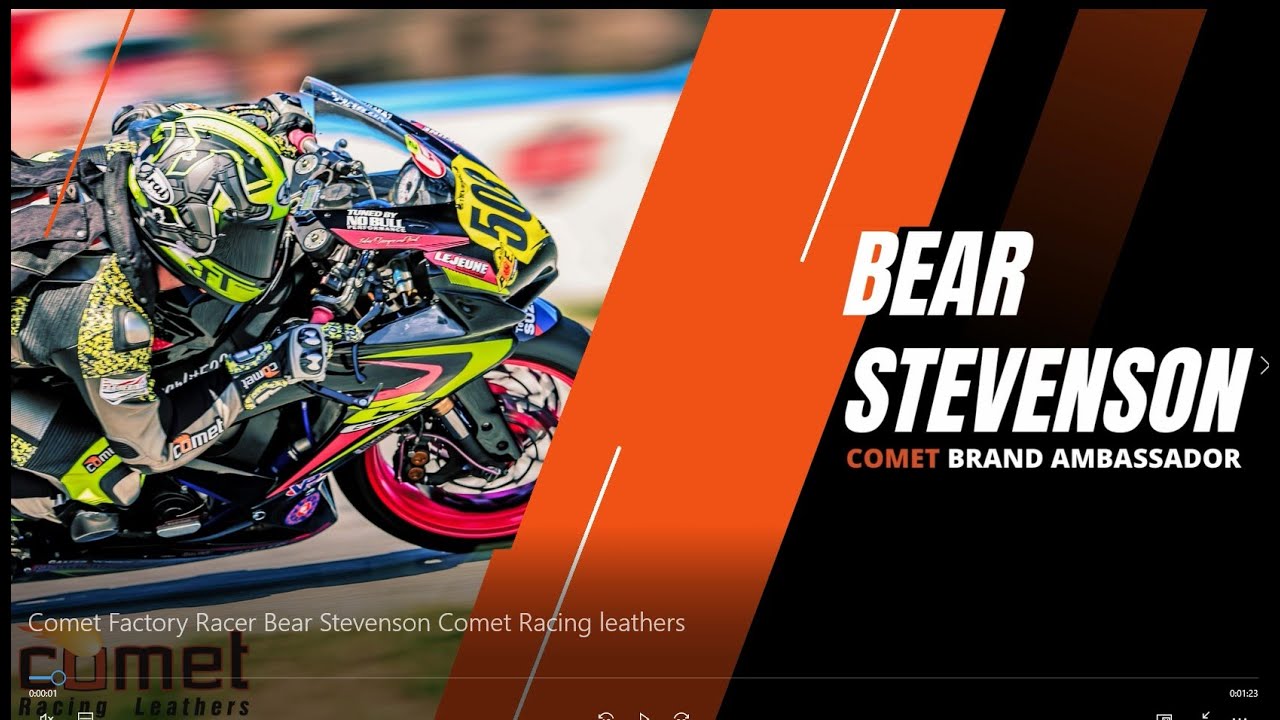 Comet Factory Racer Bear Stevenson Comet Racing leathers - YouTube