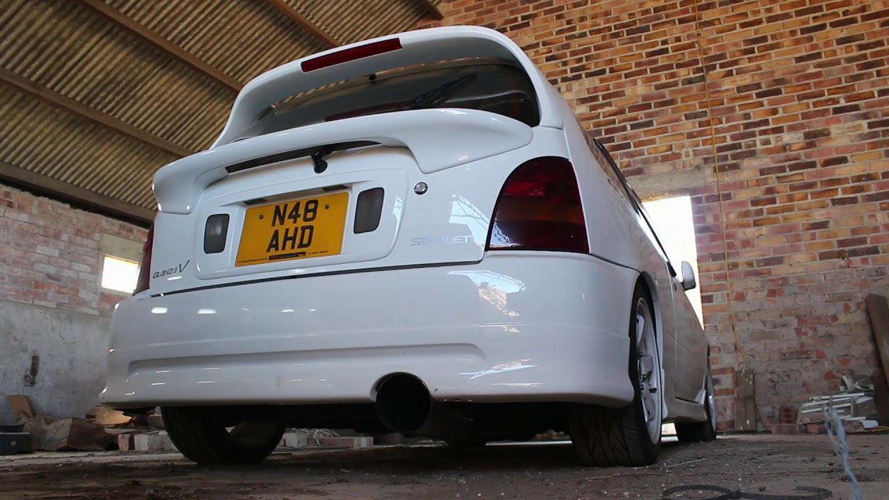 Tuning developments 3" custom exhaust sound test Toyota starlet glanza ...