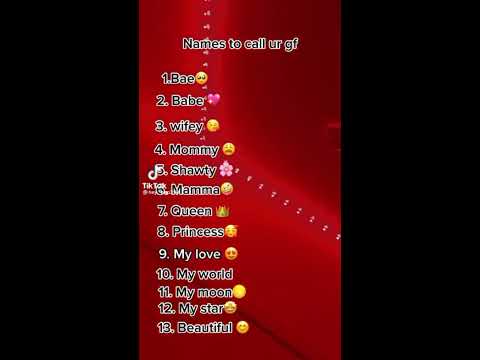 cute names to call your girlfriend or boyfriend - YouTube