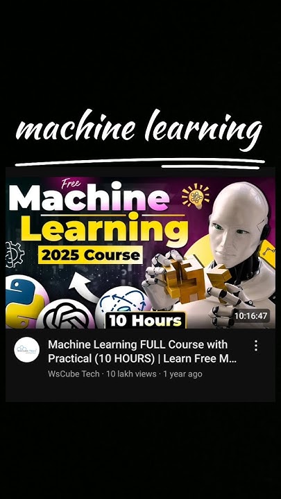 machine learning playlist #machinelearning #coding #wscubetech #programming #ai #aiml # ...