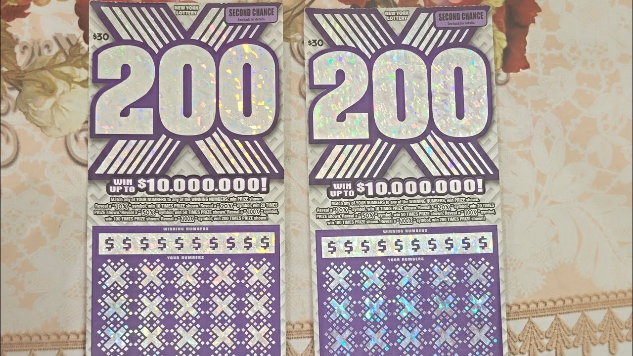 NY lottery scratch off 200X ticket - YouTube