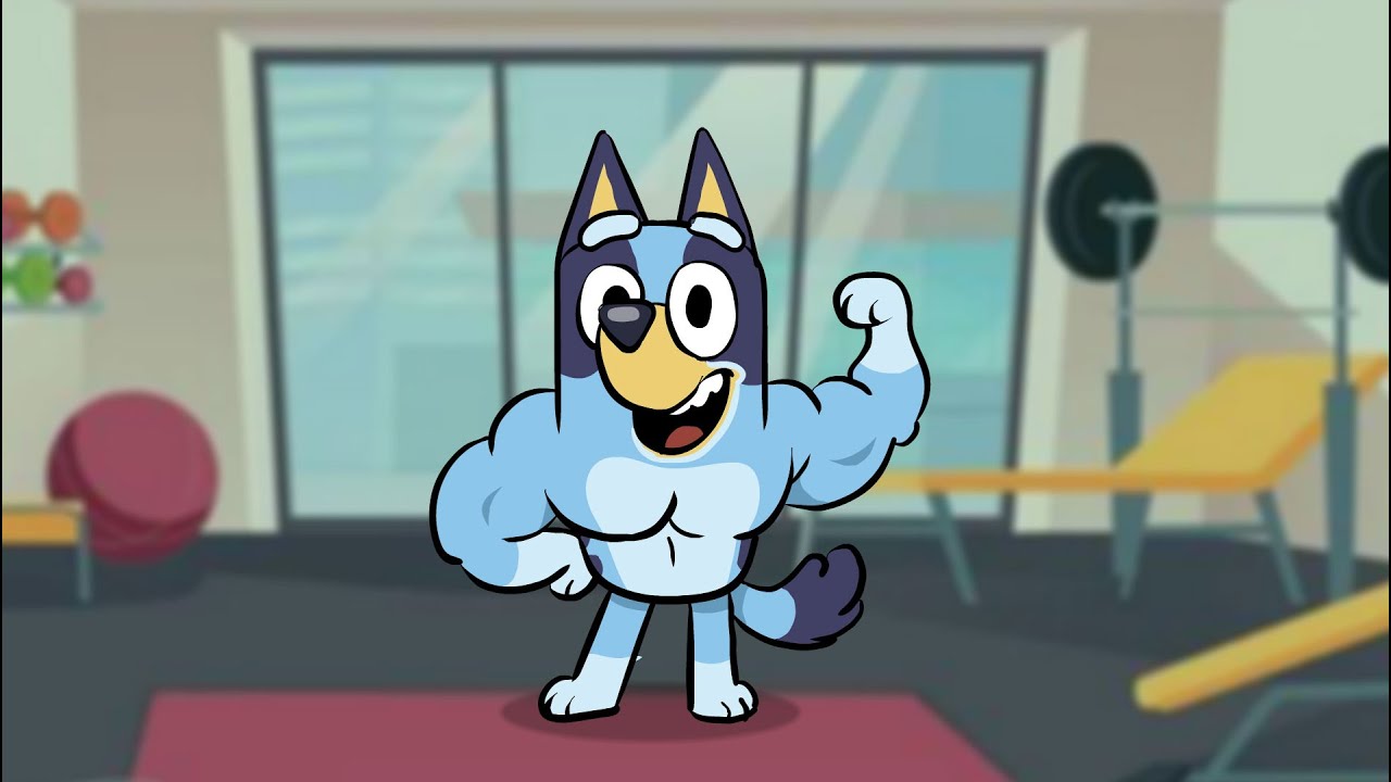 Body Builder Bluey | Drawing Process - YouTube