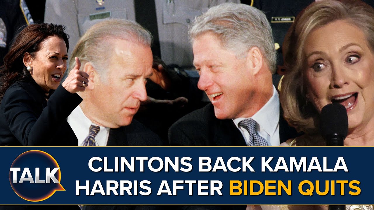 Bill And Hillary Clinton Back Kamala Harris As Biden Quits Election ...
