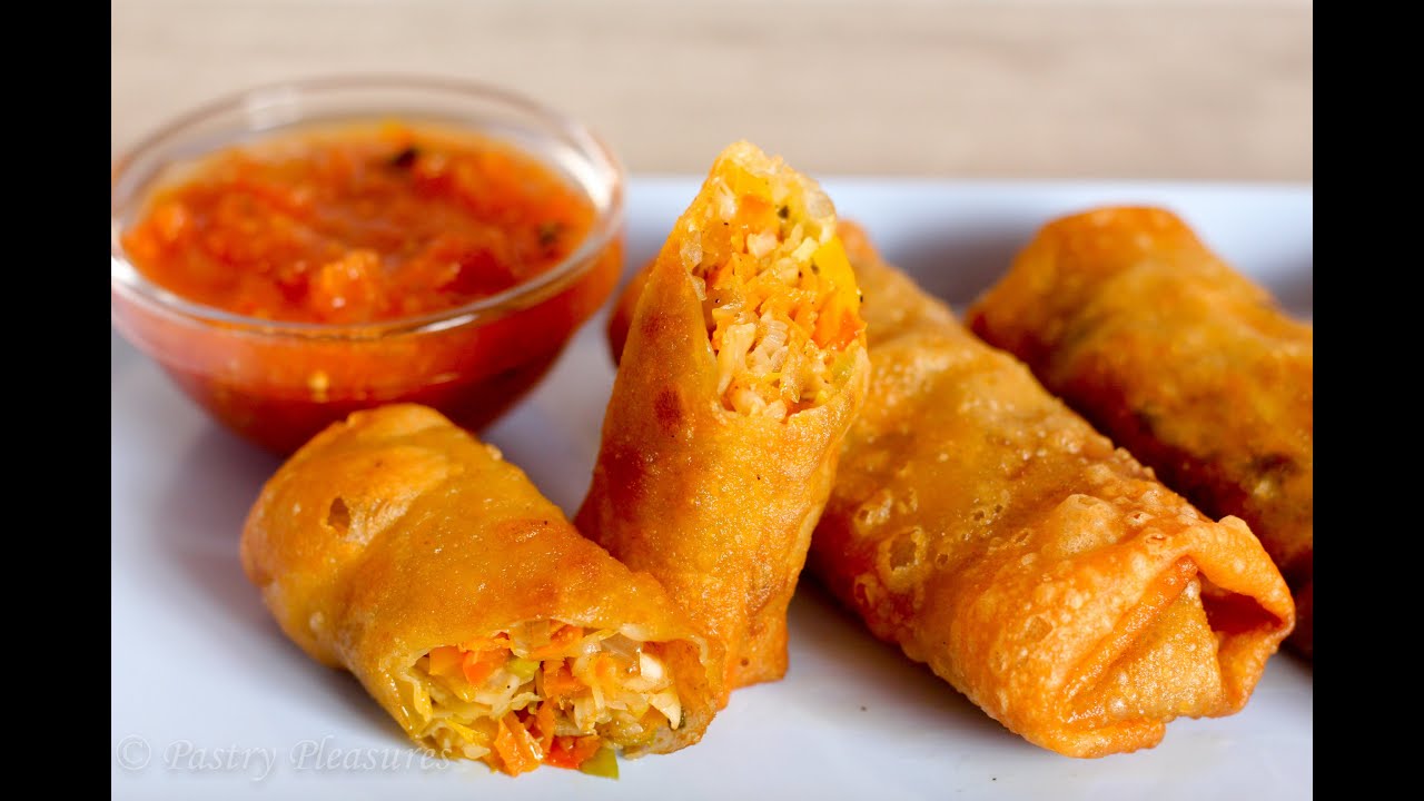 How to Make Vegetable Spring Rolls :: Pastry Pleasures - YouTube