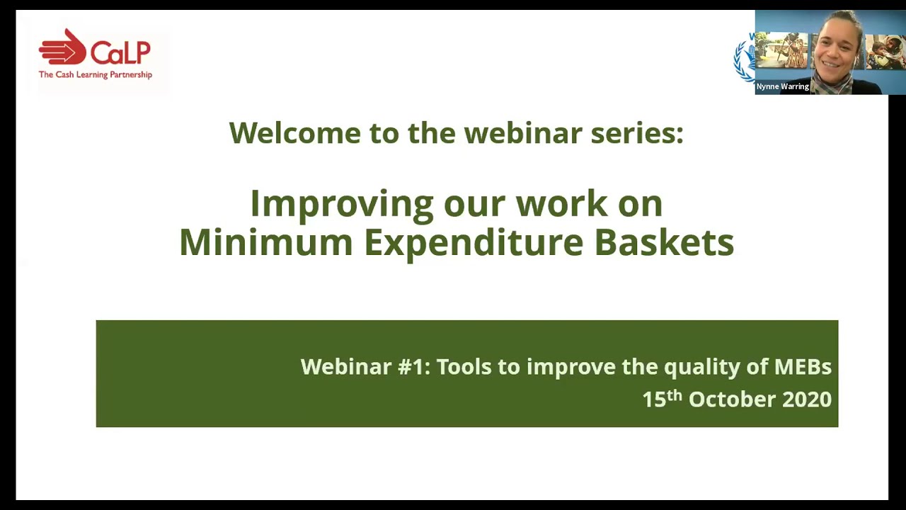 MEB webinar series - Presentations of tools for MEB calculation 1/5 ...