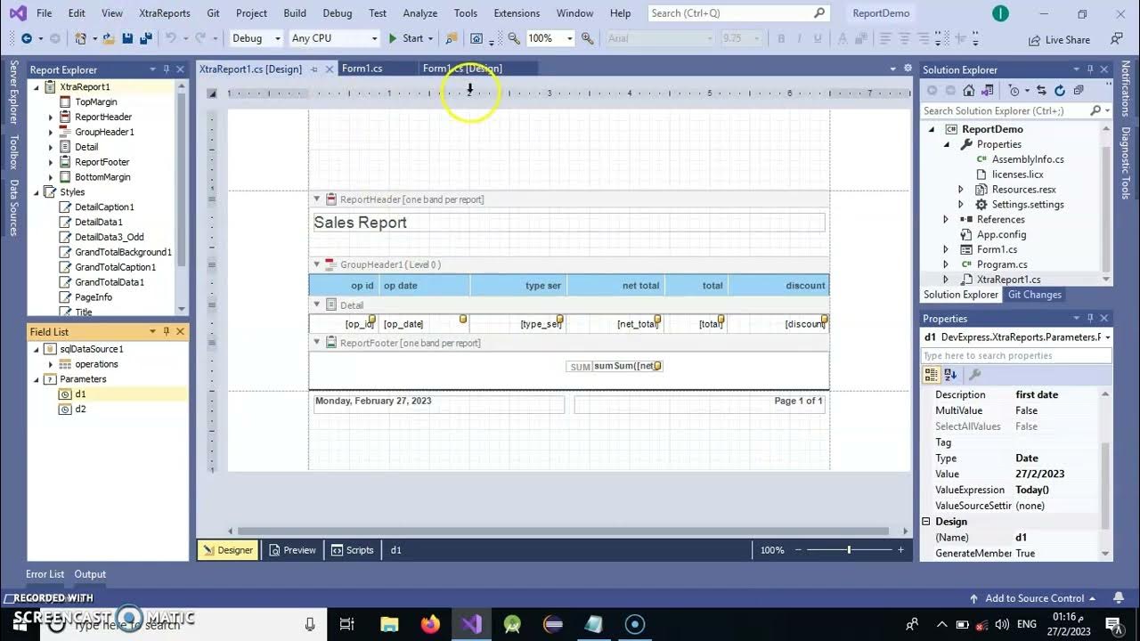 XtraReport How to hide parameters panel - YouTube