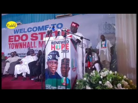 Video Emerges!!! Tinubu's Speech at Edo Town Hall Meeting a Topnotch ...