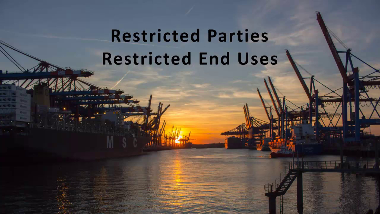 Restricted Party Screening And Restricted End Uses - YouTube