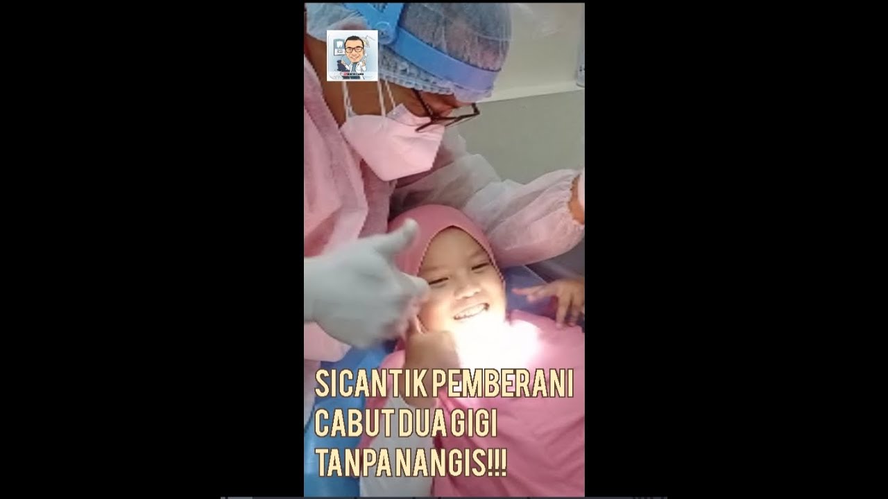 pencabutan gigi sundulan pada anak dengan bius suntik yang tidak sakit - YouTube