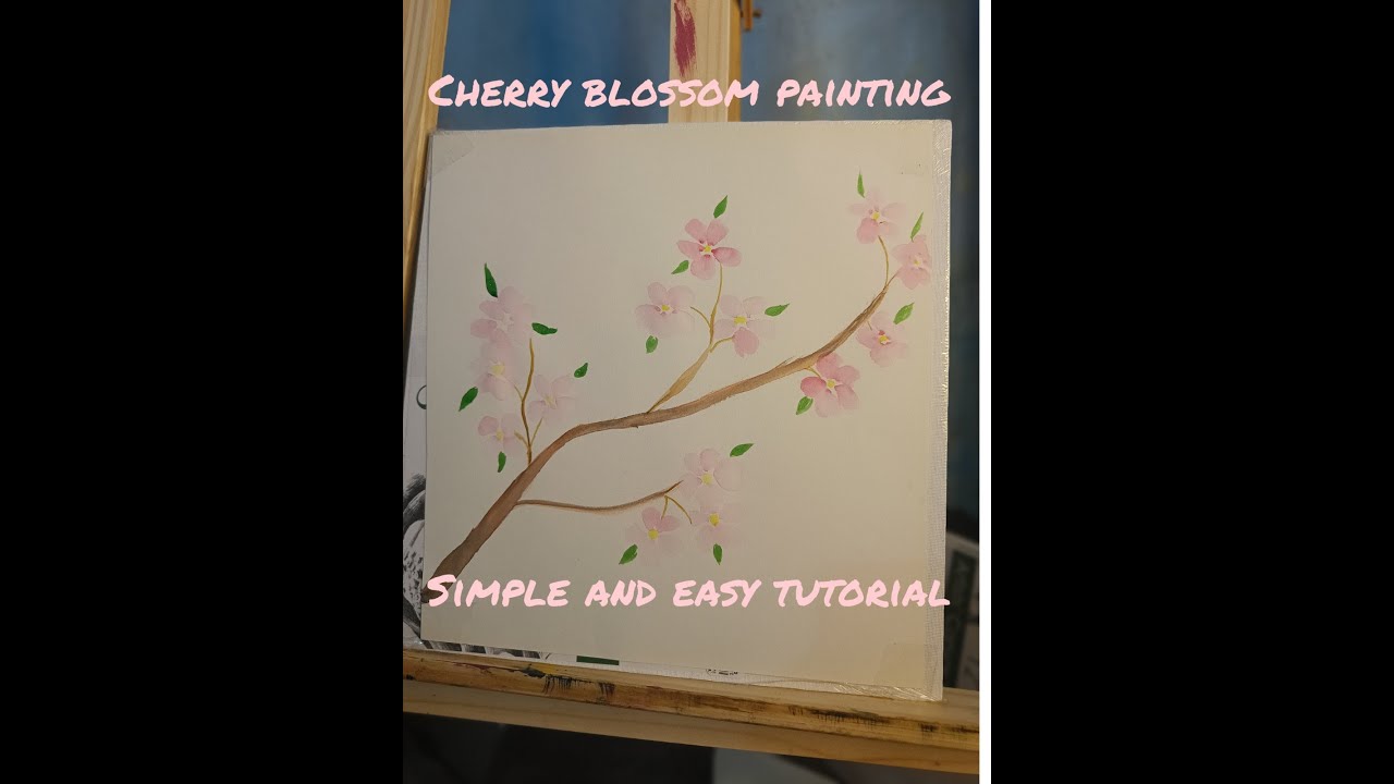 cherry blossoms watercolors painting for beginner | super simple and ...