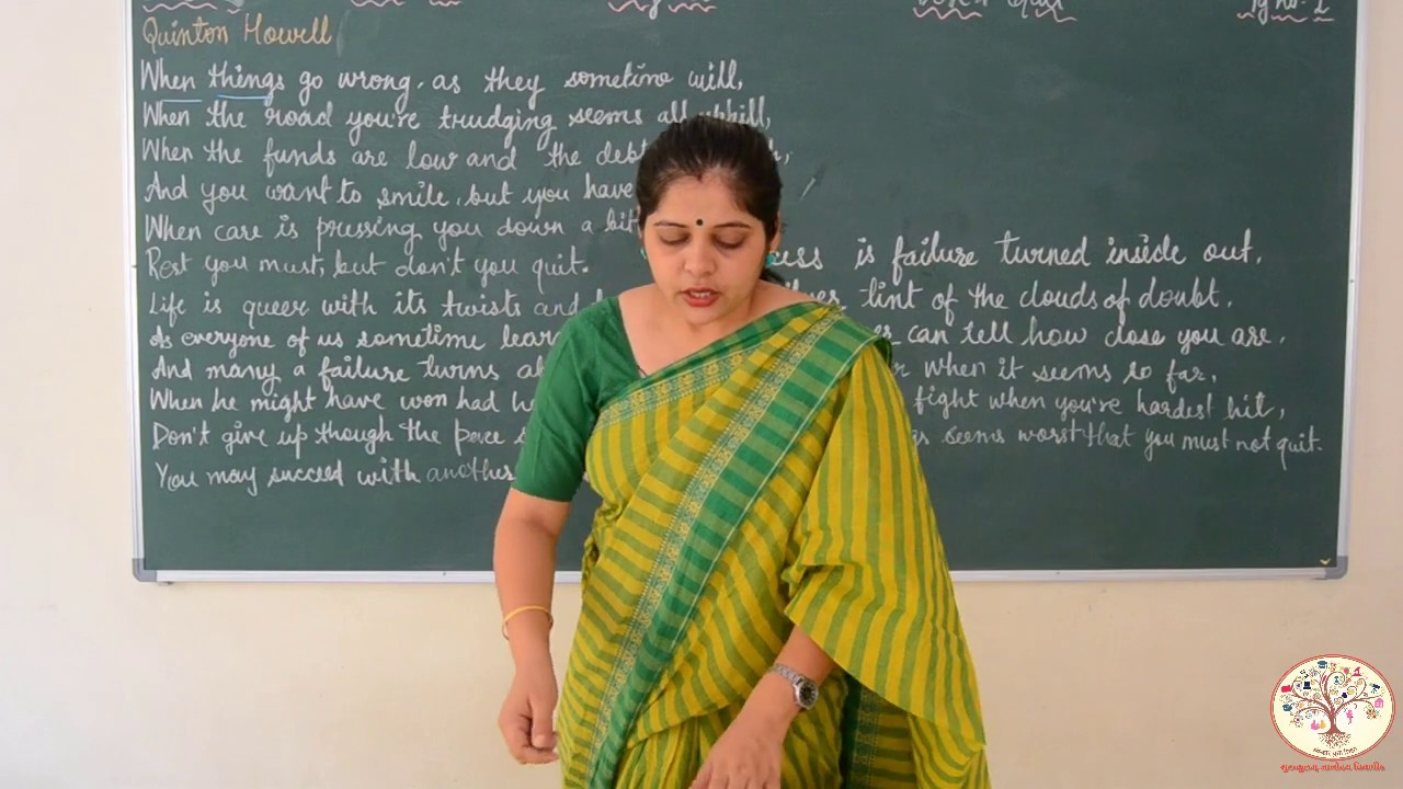 CLASS 8 ENGLISH LESSON 1 DON T QUIT 1st STANZA EXPLANATION class-8-english-lesson-1-don-t-quit-1st-stanza-explanation