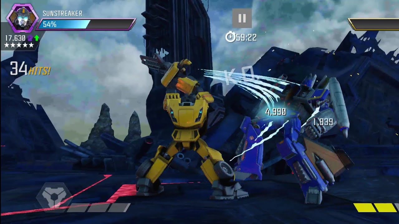 Sunstreaker vs Dirge 👊 AM D76 - TRANSFORMERS Forged to Fight - YouTube