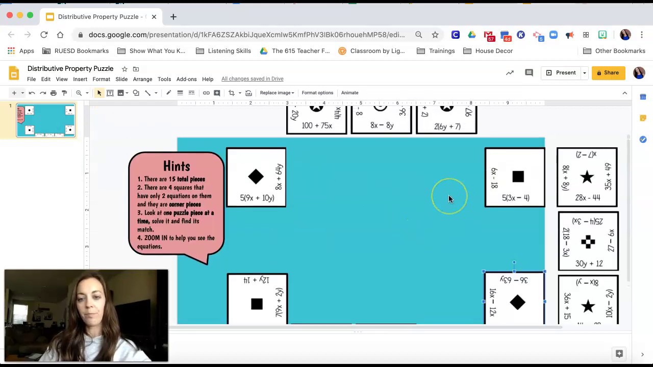 Distributive Property Puzzle Assignment YouTube Distributive Property Puzzle Assignment YouTube