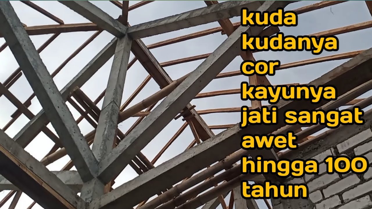 Memasang usuk kayu atau kaso atap rumah - YouTube