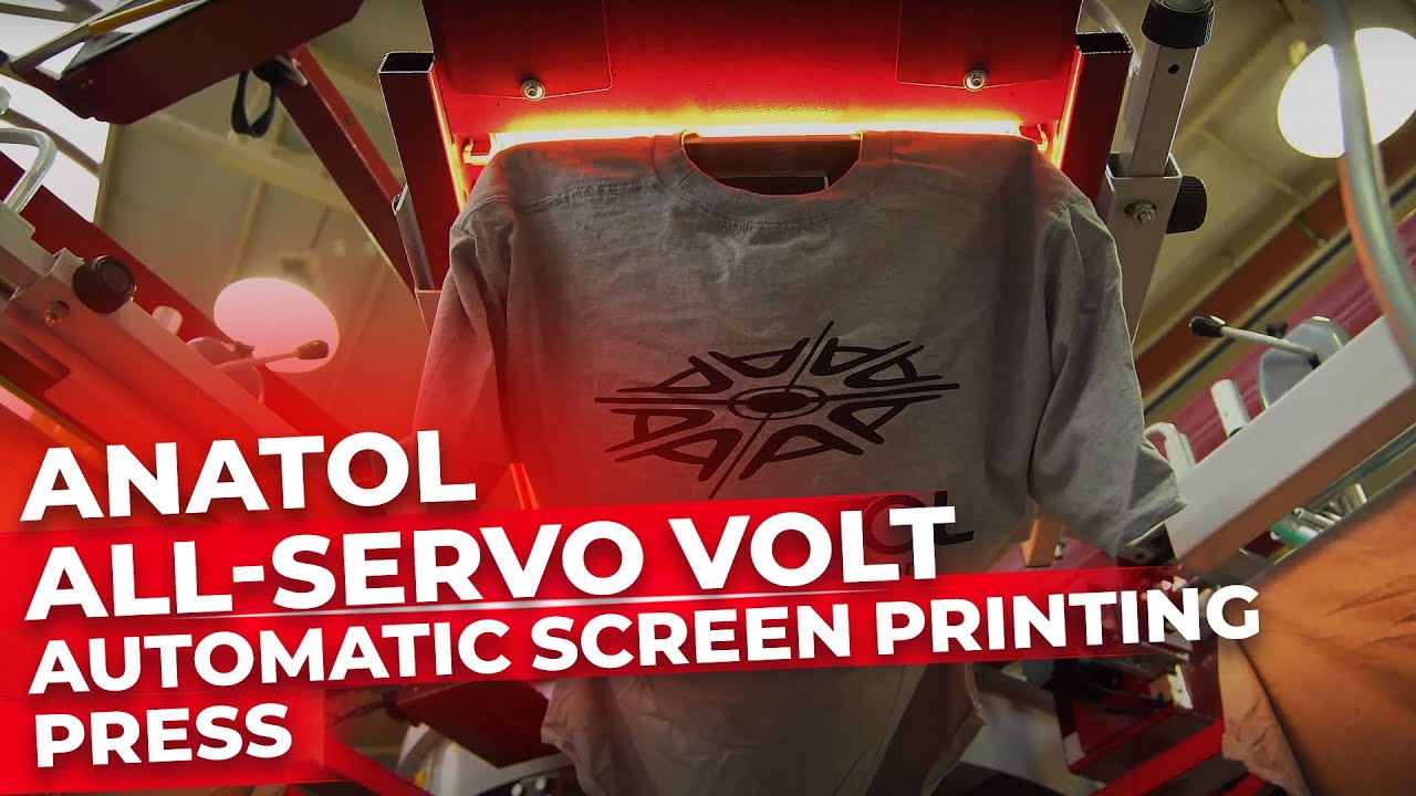 Anatol All-Servo VOLT Automatic Screen Printing Press - YouTube