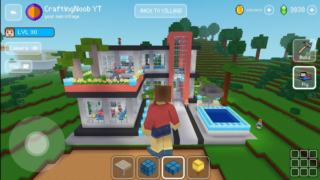 Modern House - Block Craft 3d: Building Game - YouTube