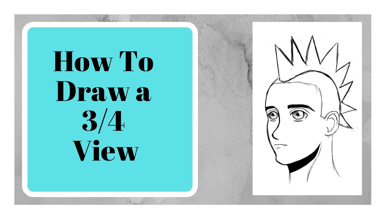 How to Draw a 3/4 View of the Face (manga/anime style) - YouTube