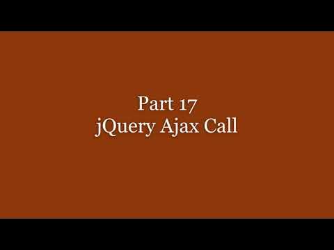 Part 17 - jQuery Ajax Call Part 1 - YouTube