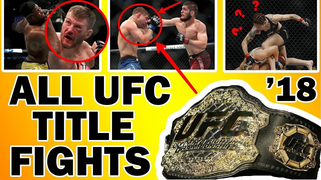 ALL UFC TITLE FIGHTS 2018 Pt.1 - YouTube