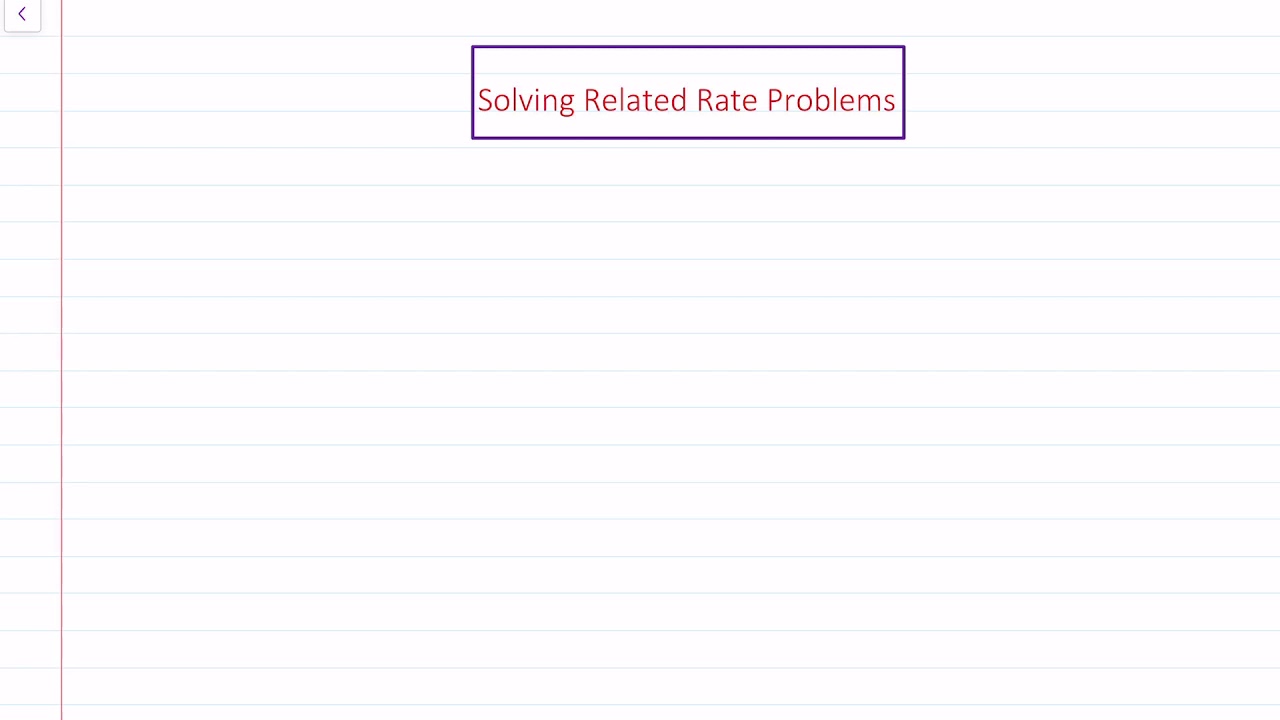 Labtube-(Calculus)-Solving Related Rate Problems - YouTube